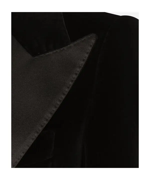 Dolce & Gabbana Single-breasted Velvet Tuxedo Jacket - Black