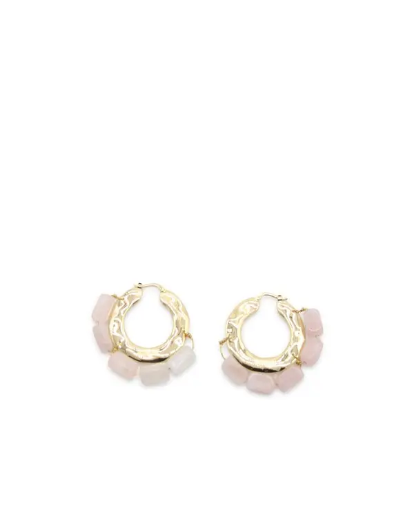 JIL SANDER Embellished Hoop Earrings - Yellow
