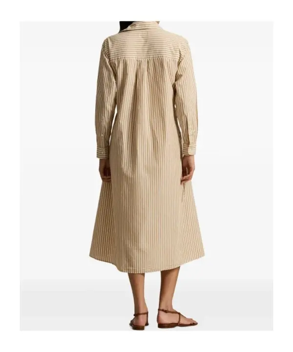 Ralph Lauren Striped Drawstring Shirt Dress