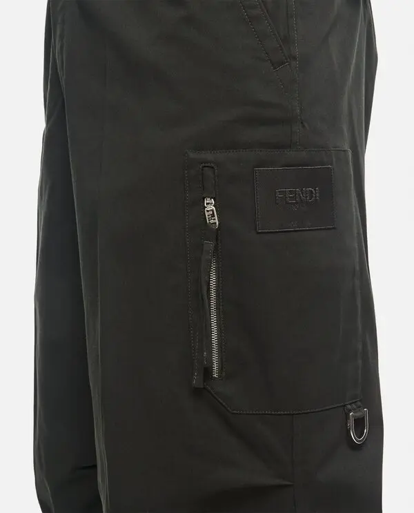 Fendi Logo Patch Straight-leg Trousers
