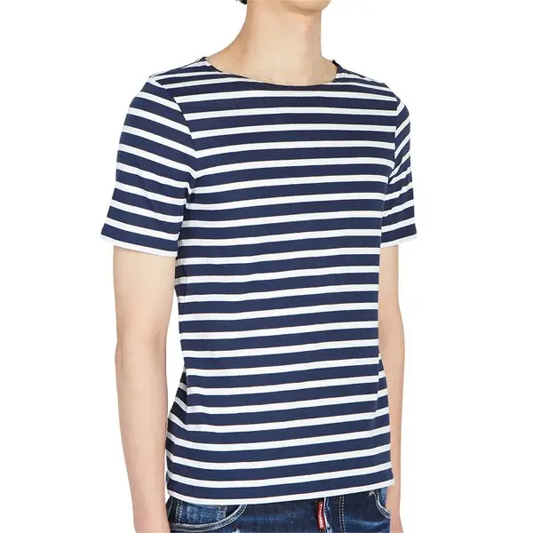 Saint James Striped Short-sleeved T-shirt - Blue