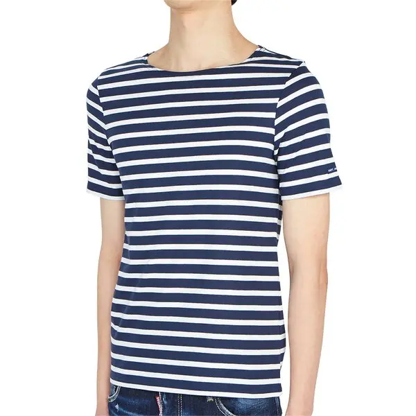 Saint James Striped Short-sleeved T-shirt - Blue