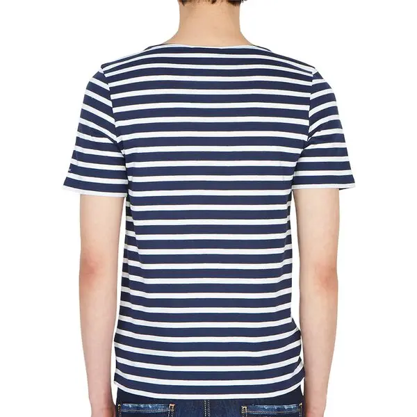Saint James Striped Short-sleeved T-shirt - Blue