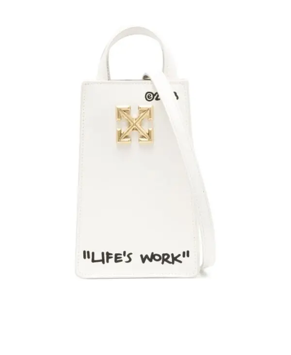 Off-White Jitney Crossbody Phone Bag - White