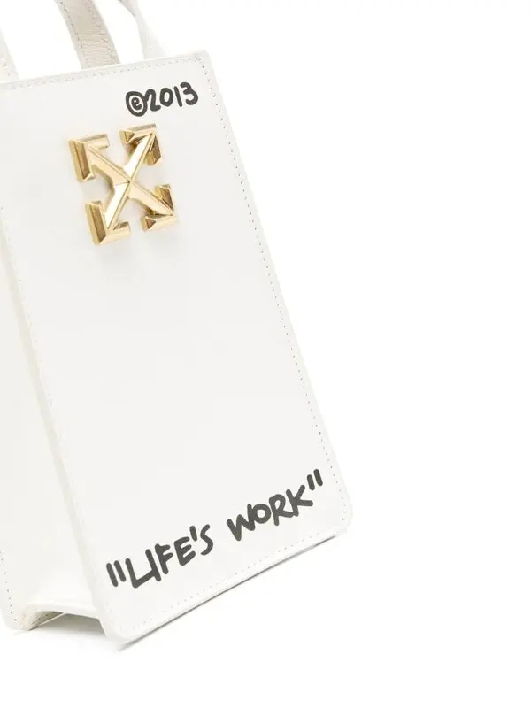 Off-White Jitney Crossbody Phone Bag - White