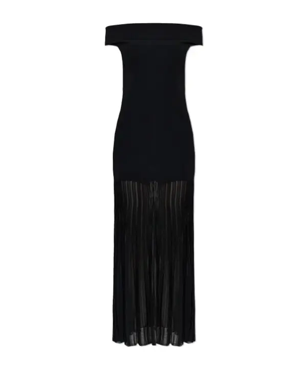 Michael Kors Off-shoulder Pleated Maxi Dress