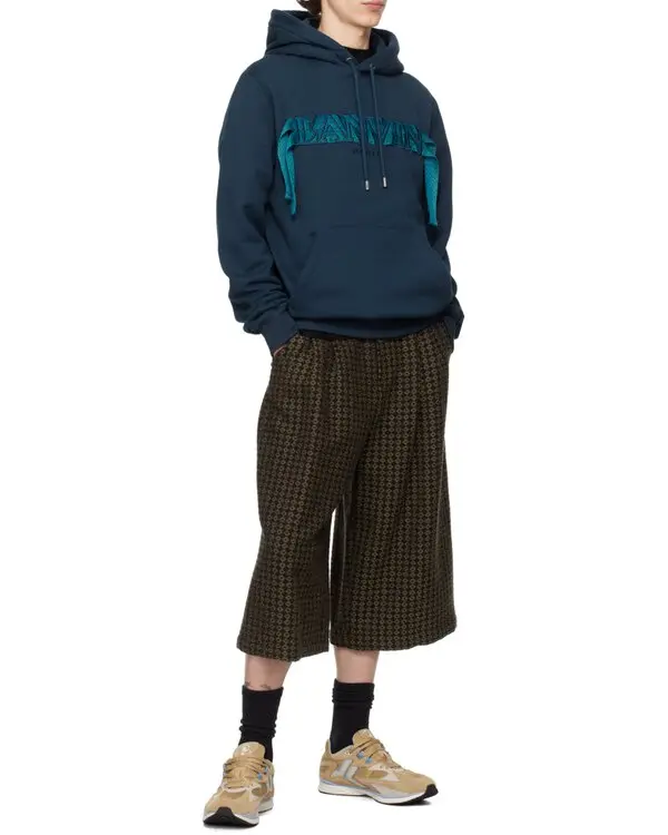 LANVIN Curb-lace Drawstring Hoodie - Midnight Blue