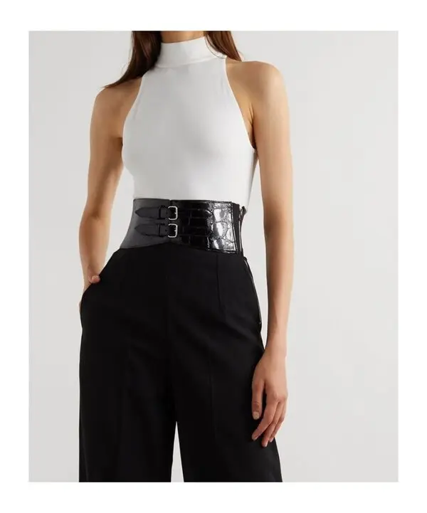 Alaïa High-neck Sleeveless Bodysuit - White