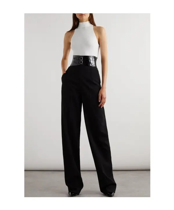 Alaïa High-neck Sleeveless Bodysuit - White