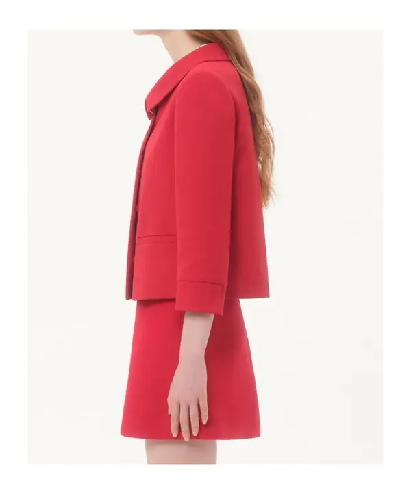 Valentino Garavani Crepe Couture Cropped Jacket With Jewel Detail