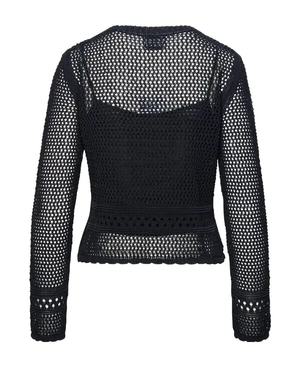 Moschino Crochet Knit Jumper With Heart Logo