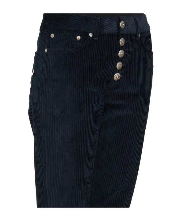 DONDUP Corduroy Button-front Casual Pants - Black