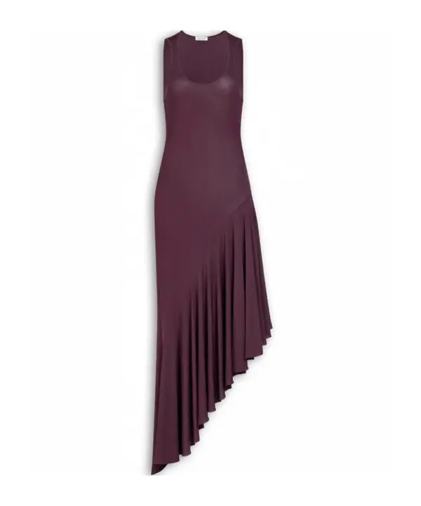 Alaïa Asymmetrical Ruffled Sleeveless Maxi Dress - No