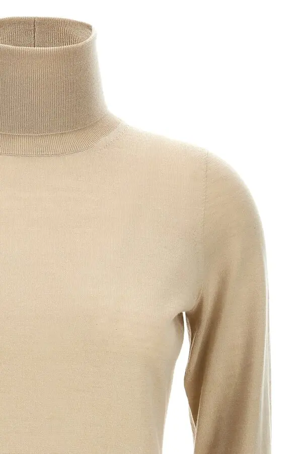 Max Mara Veloce Turtleneck Long-sleeved Jumper - Beige