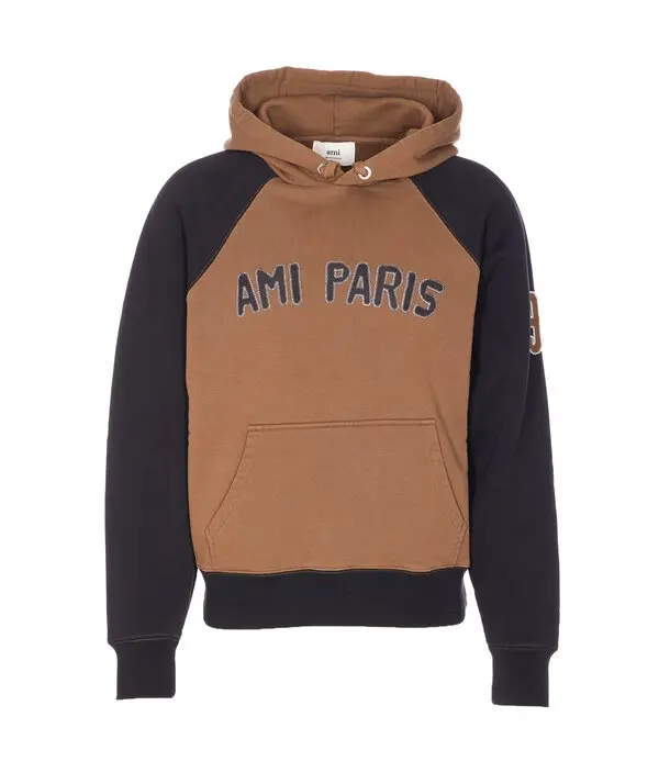 Ami Raglan Sleeve Embroidered Hoodie