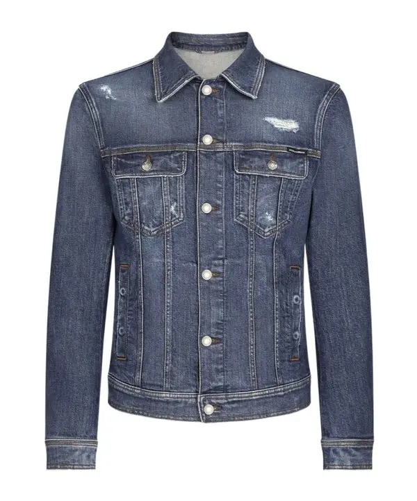 Dolce & Gabbana Buttoned Denim Jacket - Blue