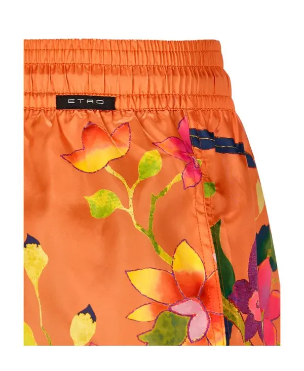 Etro Floral Print Drawstring Swim Shorts