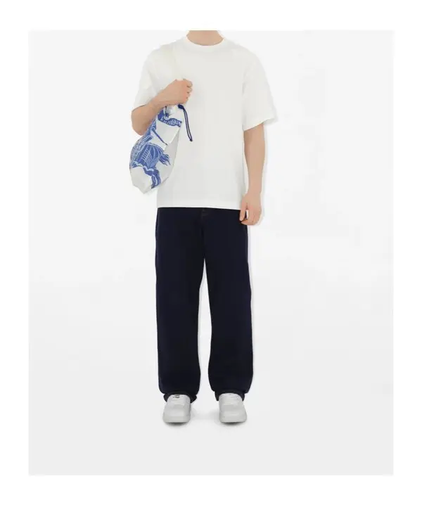 Burberry Ekd Logo-printed Drawstring Tote Bag