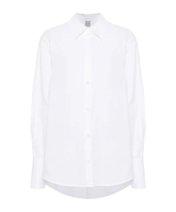 TOTEME Long Sleeve Tuxedo Shirt - White
