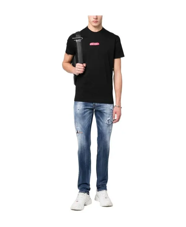 Dsquared2 Mid-wash Distressed Slim Fit Jeans