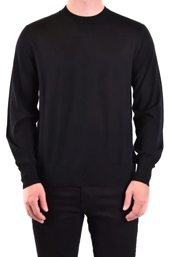 Neil Barrett Logo Embroidered Crew Neck Wool Jumper
