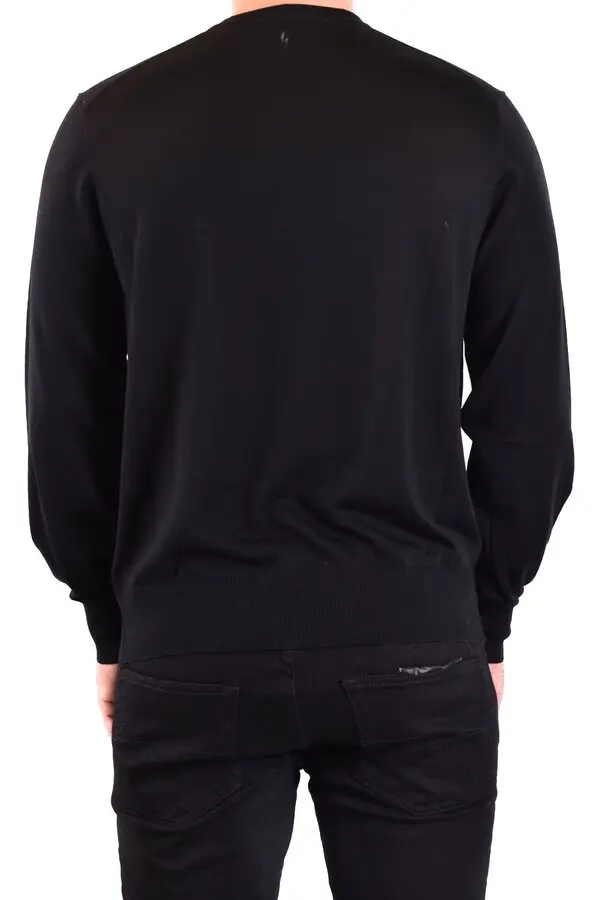 Neil Barrett Logo Embroidered Crew Neck Wool Jumper