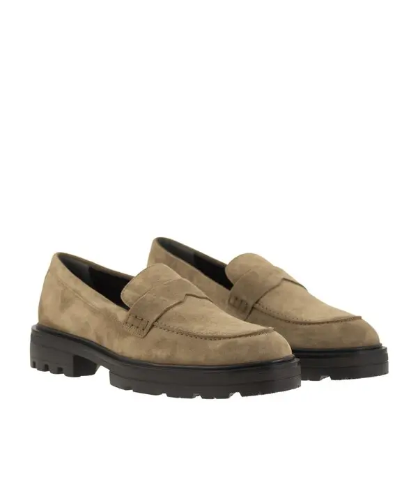 Hogan H673 Slip-on Loafers - Beige