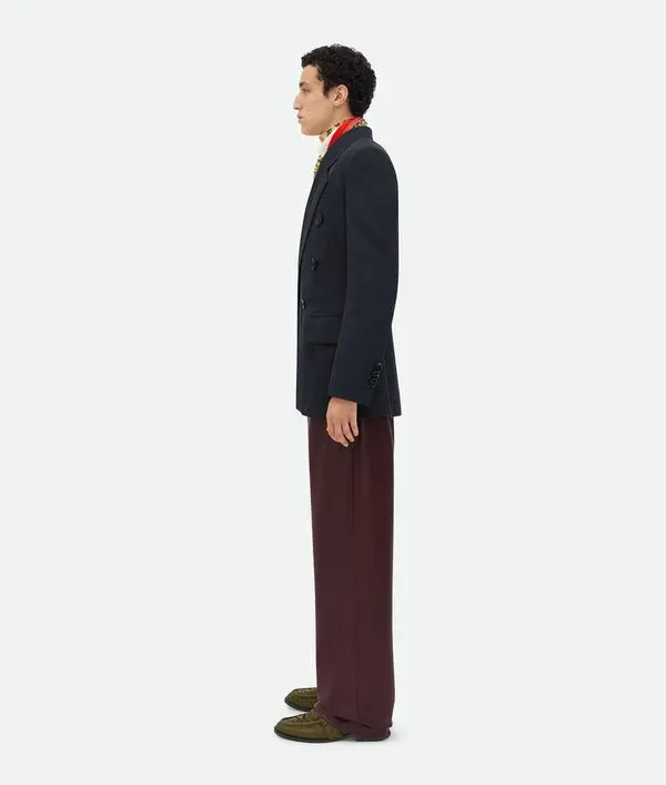 Bottega Veneta Double Breasted Wool Twill Jacket