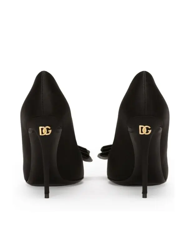 Dolce & Gabbana Bow Detailed Satin Pumps