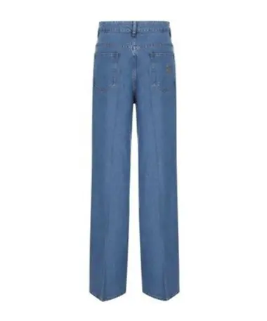 Miu Miu Logo-embroidered Straight-leg Denim Jeans - Blue