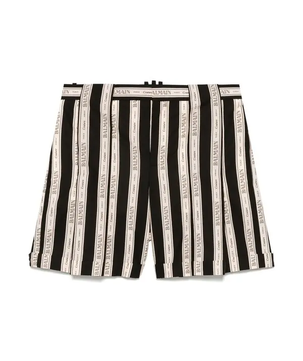 Balmain Jacquard Pleated Shorts