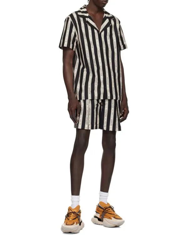Balmain Jacquard Pleated Shorts