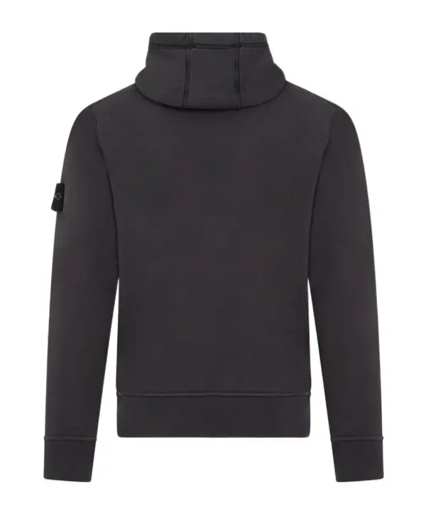 Stone Island Compass Patch Drawstring Hoodie - Charcoal Grey