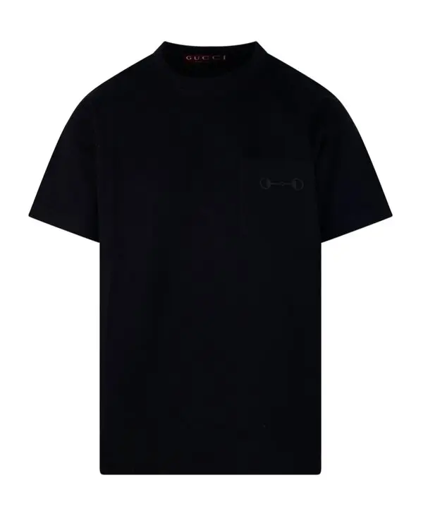 Gucci Horsebit Embroidered Crewneck T-shirt - Black