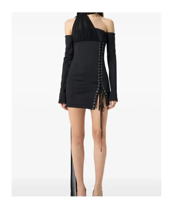 Blumarine Off-shoulder Corset Mini Dress