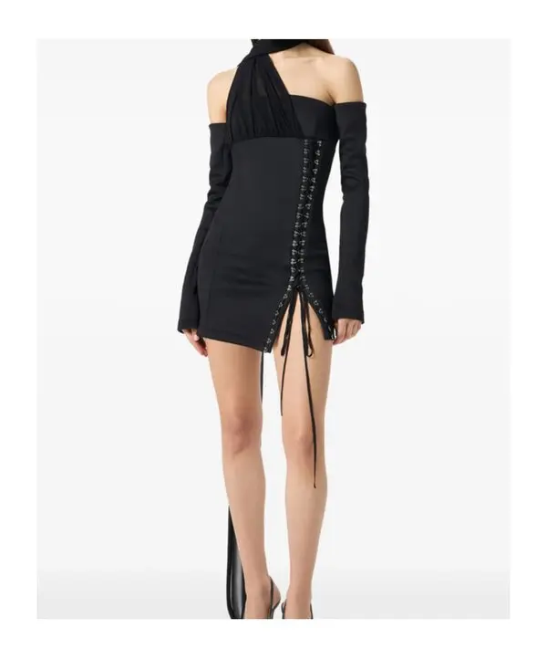 Blumarine Off-shoulder Corset Mini Dress