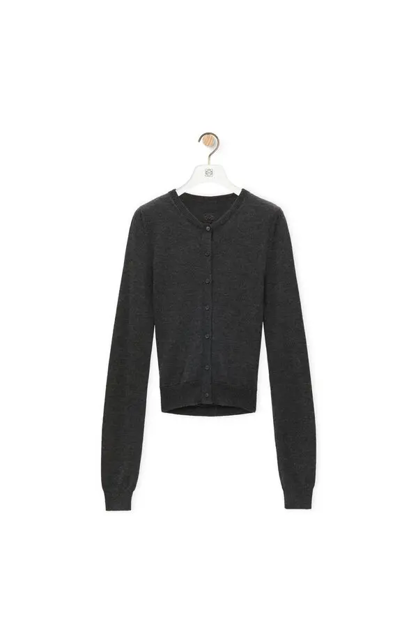 Loewe Draped Cardigan - Coal Gray