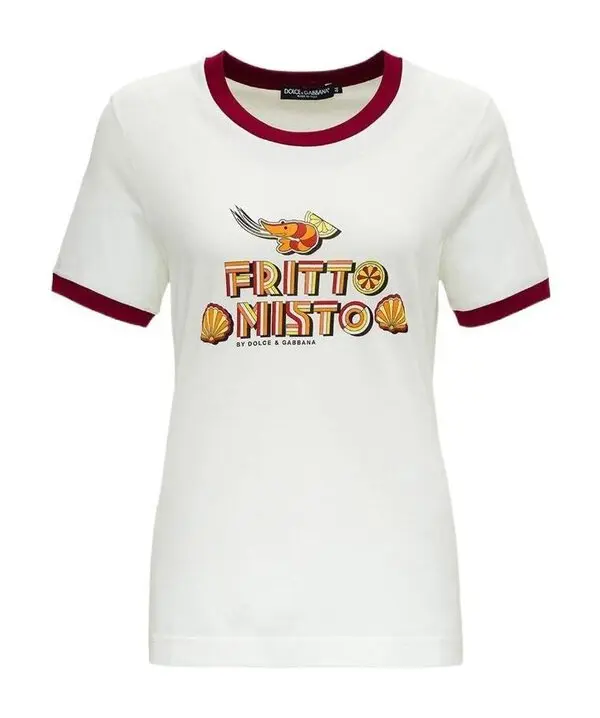 Dolce & Gabbana Graphic Print Ringer T-shirt