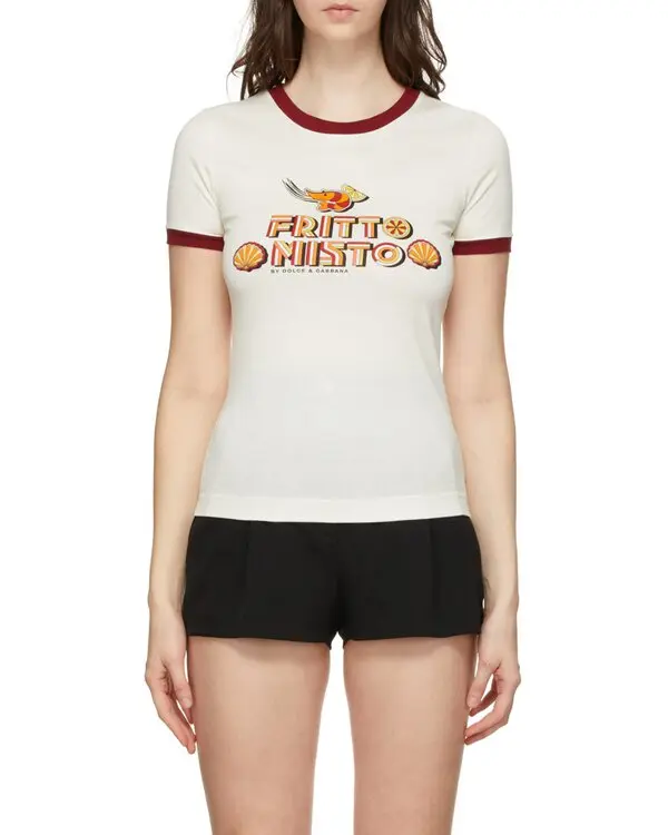 Dolce & Gabbana Graphic Print Ringer T-shirt