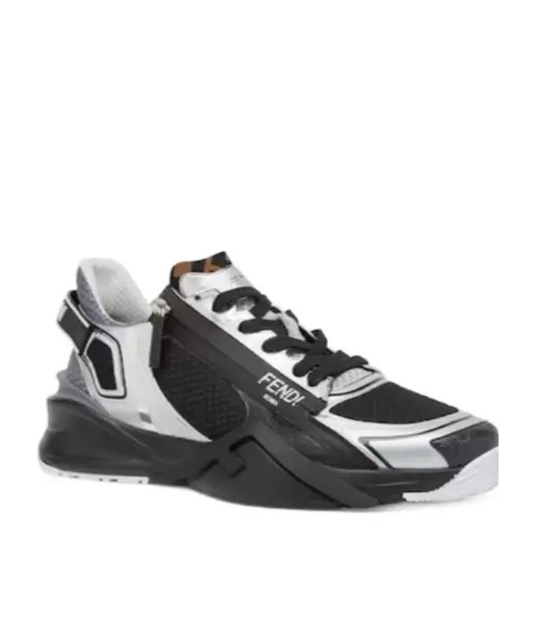 Fendi Flow Lace-up Sneakers - Black