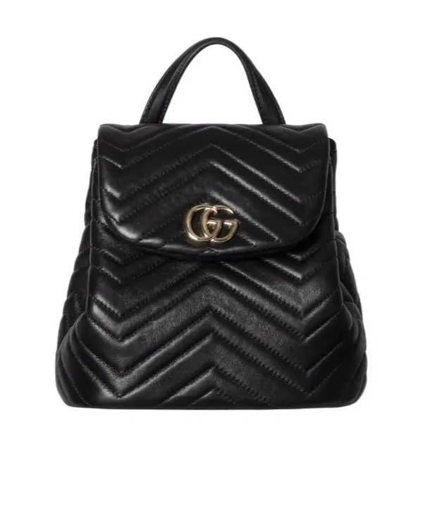 Gucci Gg Marmont Quilted Mini Backpack - Black