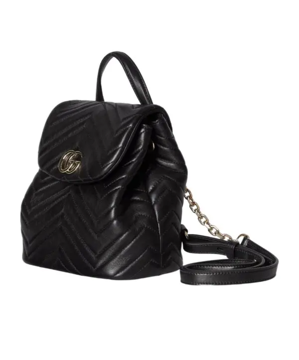 Gucci Gg Marmont Quilted Mini Backpack - Black