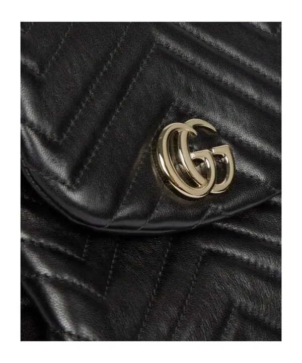 Gucci Gg Marmont Quilted Mini Backpack - Black