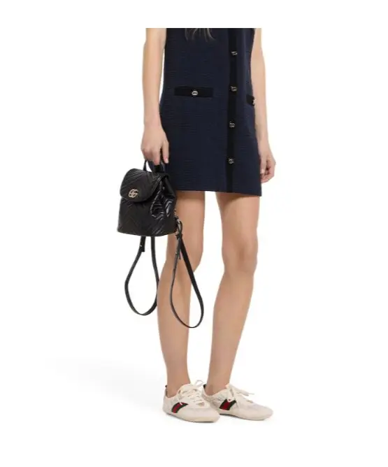Gucci Gg Marmont Quilted Mini Backpack - Black