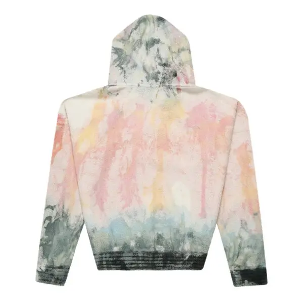 We11Done Tie-dye Zip-up Hooded Sweater