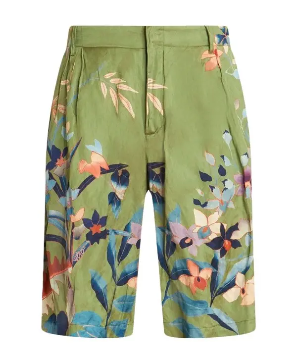 Etro Floral Print Shorts - Green