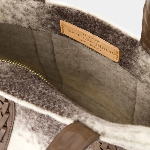 Vanessa Bruno Small Cabas Braided Tote Bag