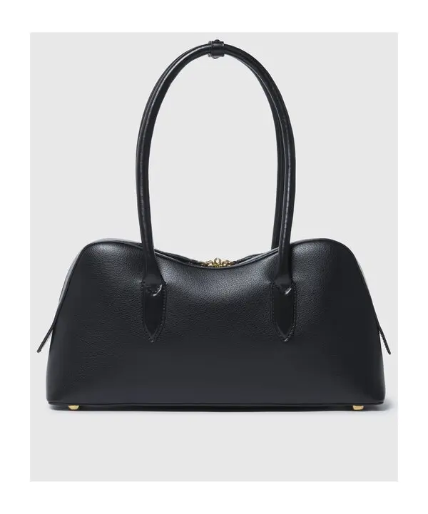 Stella McCartney Ryder Lock Plaque Shoulder Bag - Black