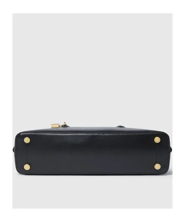 Stella McCartney Ryder Lock Plaque Shoulder Bag - Black