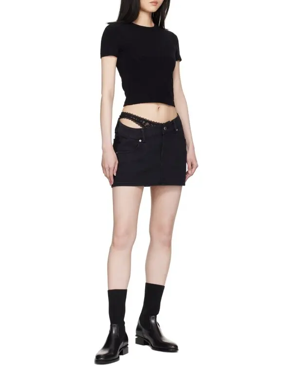 Alexander Wang Logo Jacquard Crewneck Knit Top
